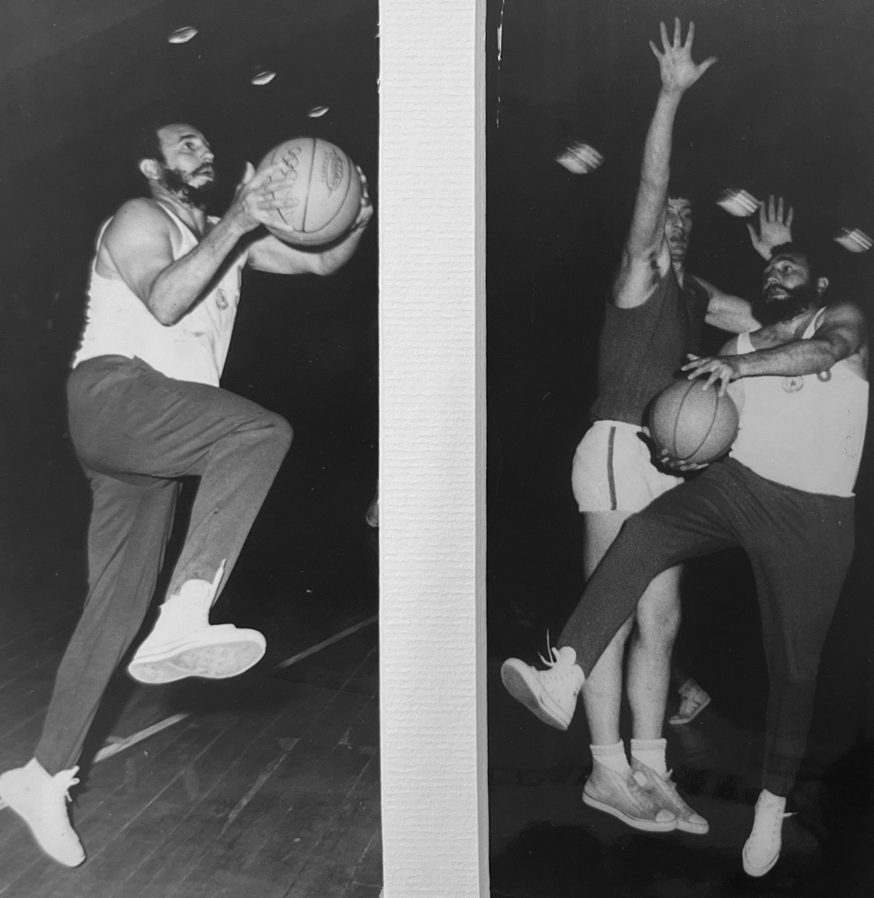 Castro joue au basketball